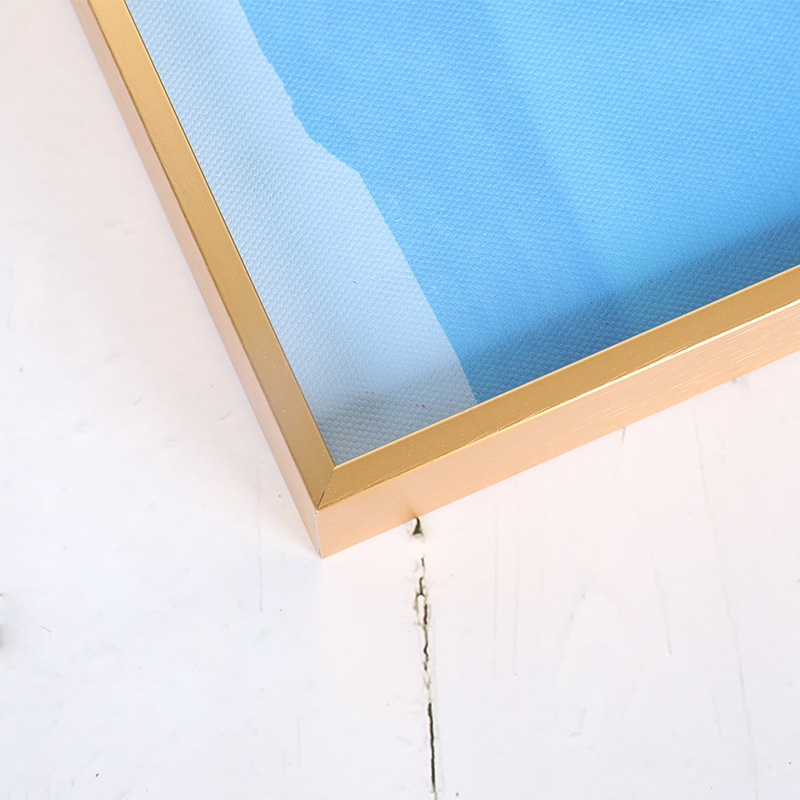 Brushed aluminum poster frame