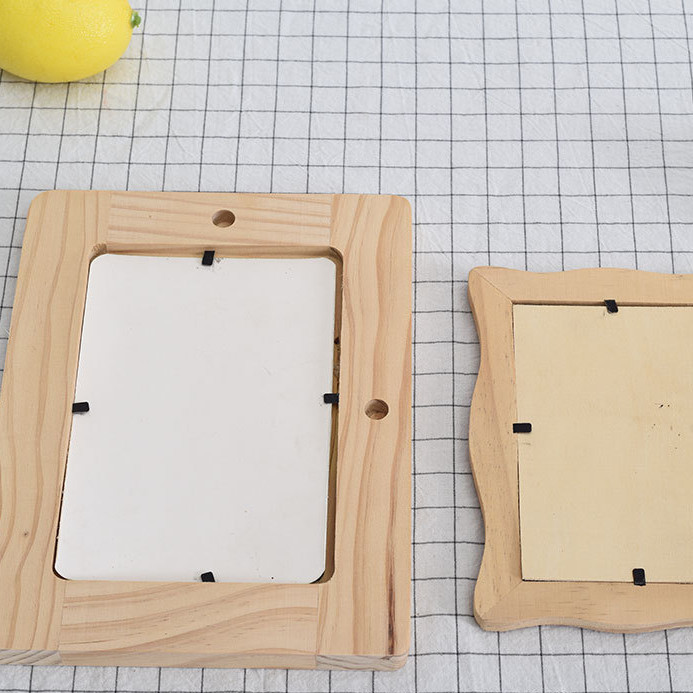 Creative DIY solid wood picture frame table setting