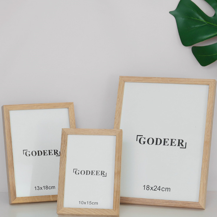 Simple ins style solid wood photo frame