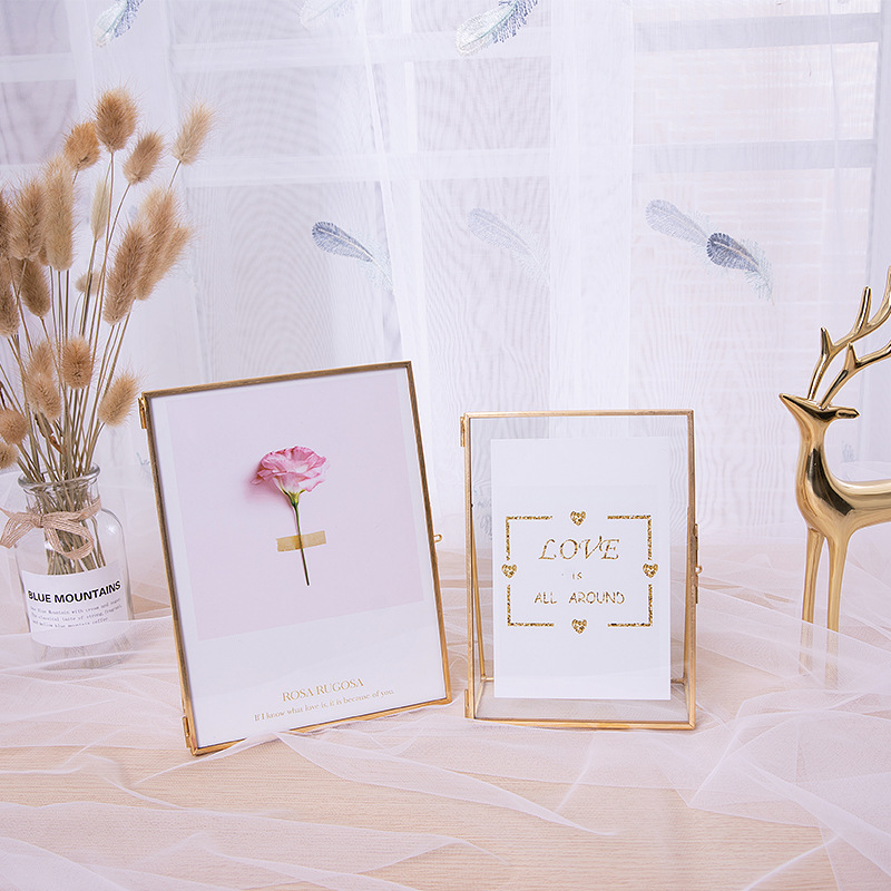 Simple creative modern metal glass photo frame | Custom Picture Frames