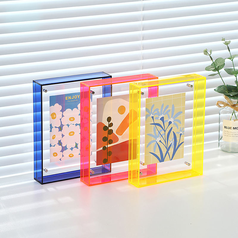 Custom make acrylic crystal photo frame